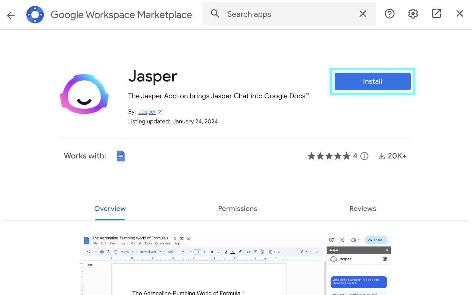 Google Doc Add-on – Jasper Help Center Google Doc Add-on – Jasper Help Center