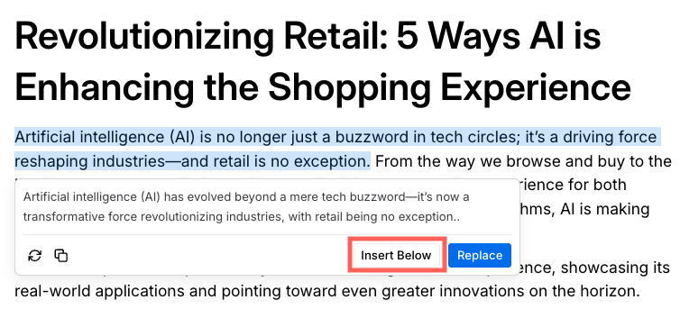 Rewrite Content – Jasper Help Center